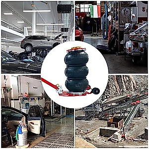 ATPTYSKJ Triple Air Bag Jack, 3Ton/6600LBS Air Bag Jack Heavy Duty Pneumatic Jack for Car 3S Quick Lift Up to 17.72 Inch Portable Car Lift with Adjustable Long Handle