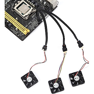 Aypzuke 3 Pack Computer PC PWM Fan Splitter Cable 1 to 3 (4 Pin+3 Pin)