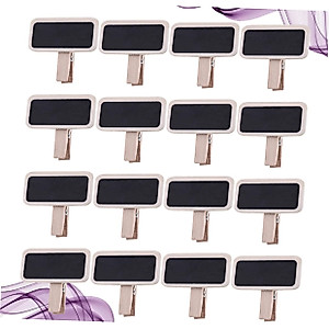 50pcs Mini Blackboard Wooden Clips Blackboard for Kids Message Board Small Blackboard