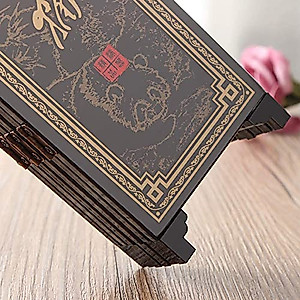 Bantlou Mini Folding Screen Small Chinese dividers Japanese Decor Folding Screen Desktop Asian Decoration Gift for Home Office New Year 18.5‘’×9.5’’(Bird and Flowers)