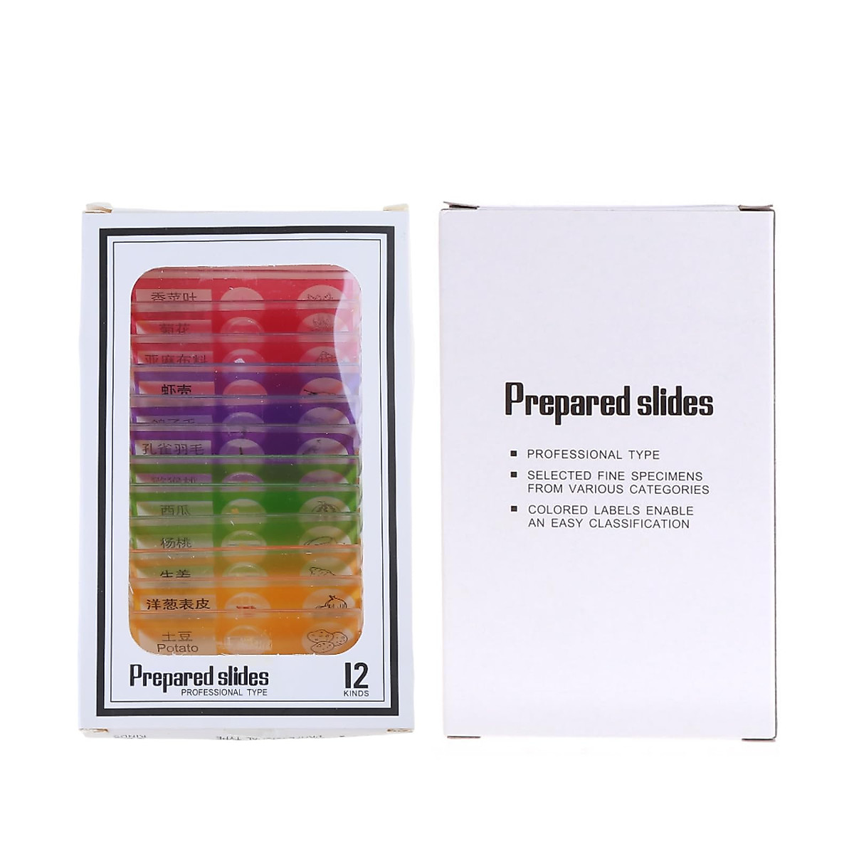 MEELYHOME 12 Kinds Prepared Microscope Slides Of Animals Flowers Insects Sample Specimens Biological Microscope Please Allow 1-3mm Error Due To Manual Measurement. Pls Make Sure You Do Not Mind