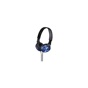 Sony Foldable Headphones with Smartphone Mic and Control - Metallic Blue