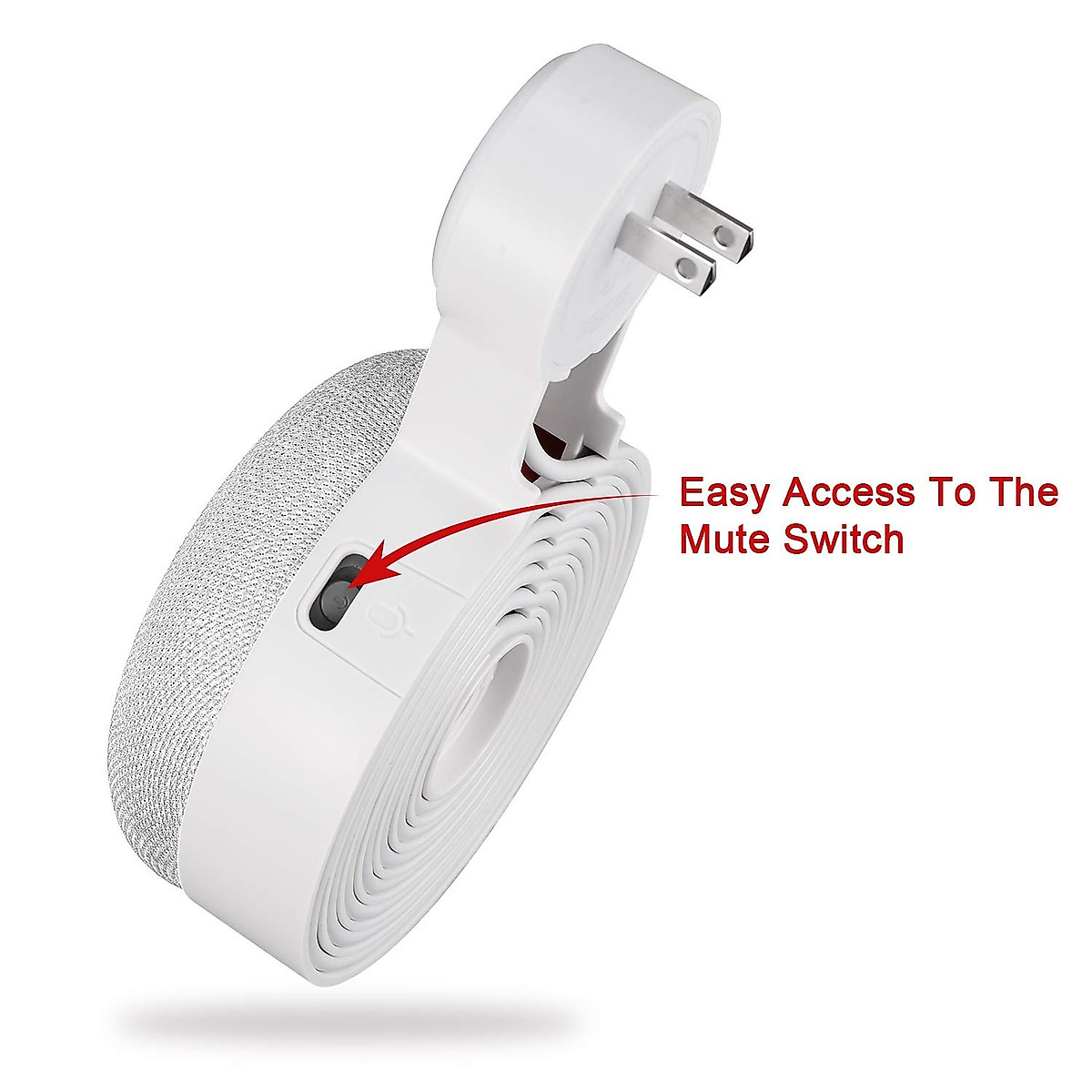 Caremoo Google Home Mini Wall Mount Holder, Space-Saving Design AC Outlet Mount, Perfect Cord Management for Google Home Mini Voice Assistant 1st Gen Only (White,1 Pack)