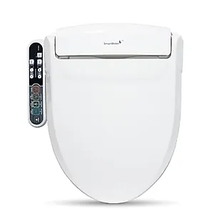SmartBidet SB-2000 Electric Bidet Seat for Round Toilets - Electronic Heated Toilet Seat with Warm Air Dryer and Temperature Controlled Wash Functions