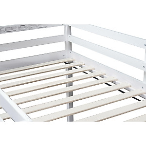 Bellemave Twin Size loft Bed for Kids, Kids loft Bed with Ladder, Wooden loft Bed for Kids, Low loft Bed, White