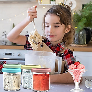 AULKZIOV Creami Pint Containers Replacement for Ninja Creami Deluxe Pints 24oz NC501, Compatible with Ninja NC501 NC500 Series Creami Deluxe Ice Cream Makers (NC500 Series - 6 Pack)