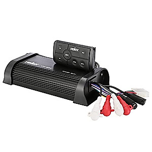 Water Resistant Bluetooth Marine 4 Channel Class A/B Amplifier Media Stereo on Boats UTV ATV Golf Carts and Cars