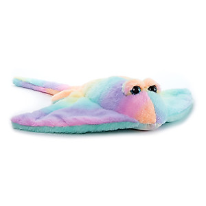 The Petting Zoo Stingray Stuffed Animal Plushie, Ombrez Ocean Animals, Rainbow Stingray Plush Toy 22 inches from Tip of Tail to Head