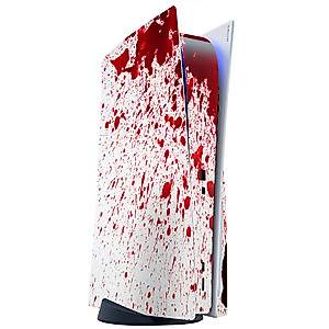 ITS A SKIN Skins Compatible with Sony Playstation 5 Console Disc Edition - Protective Decal Overlay stickers wrap cover - Blood Splatter Dexter