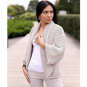 Estako Megastar, 75% Acrylic 25% Wool yarn, Soft, Chunky Bulky weight #5 for Crochet and Knitting 3.52 Oz (100g) / 120 Yrds (110m) (60187-White)