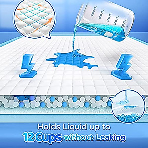 Gimars Ultra Absorbent Dog Pee Pads Extra Large Thicken 6 Layers - Leak-Proof Odor-Control Puppy Training Pads Quick Dry Pee Pads for Dogs