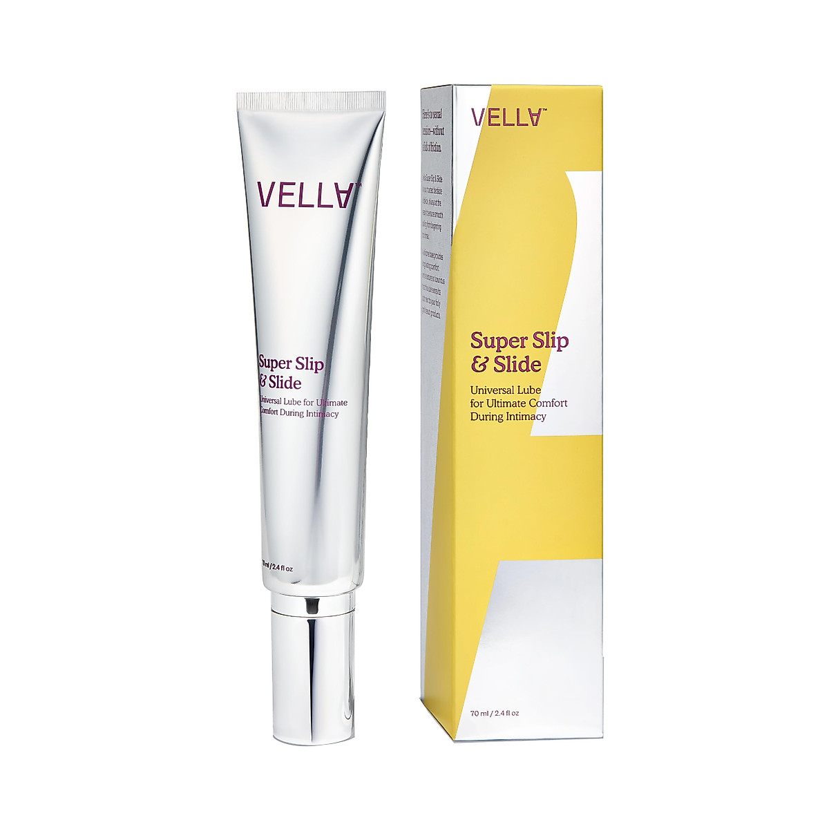 Vella Super Slip & Slide Non-Greasy Silicone Based Glide for Women & Couples, Feminine Care, Intimate Body Glide with Luxury Skincare Ingredients Squalane & Sea Buckthorn for Lasting Hydration