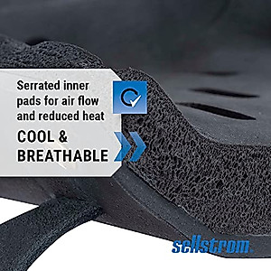 Sellstrom KneePro Roofers Protective Knee Pads with Heavy Duty Foam Padding - Black - Universal Adult Size - S96350