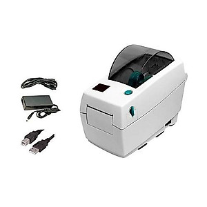 Zebra LP2824 Barcode Label Printer, Direct Thermal, USB Interface, 2 Inch, EPL Only (Not Plus), with Power Supply (Renewed)
