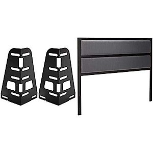Zinus Headboard Bracket, Set of 2 Jessica Modern Studio Upholstered Metal Headboard, Queen