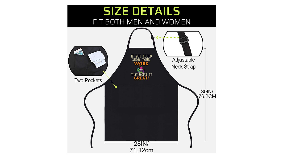 Funny Math Teacher Apron - Perfect Gift for Educators & Chefs