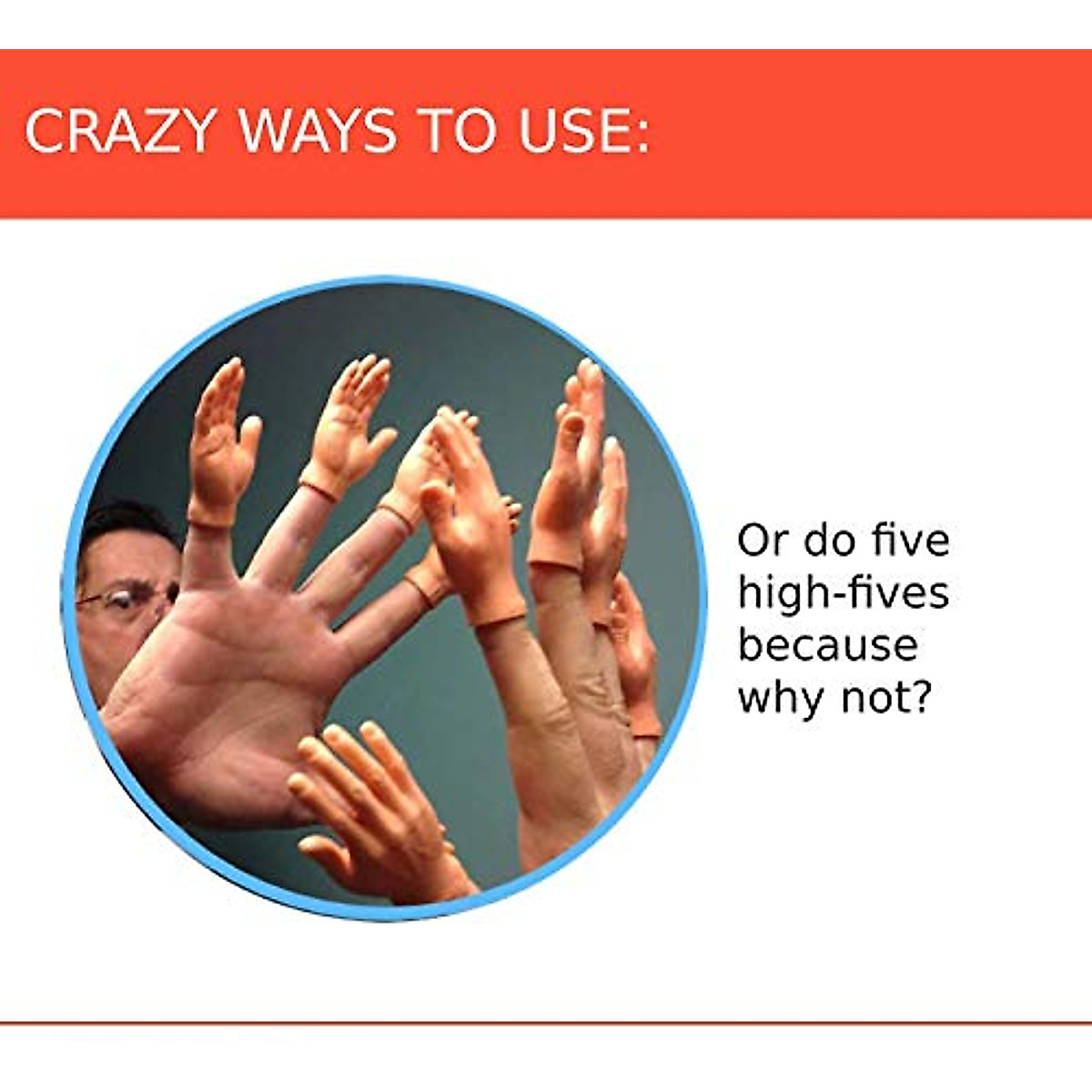 5pcs Finger Hands Puppet & 5pcs Mini Finger Hand Puppet for Finger Hand Puppets| Soft Vinyl Little Finger Puppet Party Favors Novelty Gag Toys Practical JokeToy | Assorted Tones (Black, Tan or White)