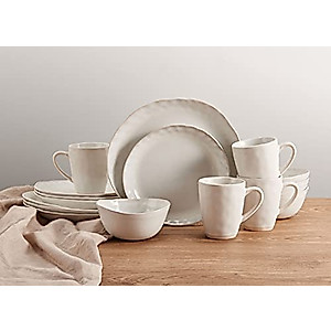 Mikasa Cora 16 Piece Dinnerware Set, Service For 4, White