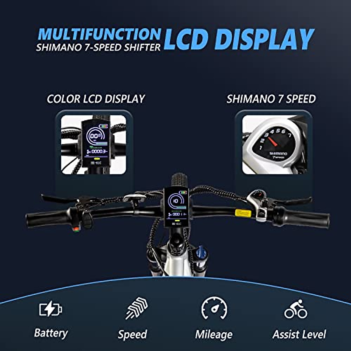 PEXMOR Electric Bike for Adults, 750W BAFANG Motor Ebike 32MPH Adult Electric Bicycle 48V 14AH LG Battery, 27.5" Electric Mountain Bike 7 Speed Gears Lockable Fork City Commuter E-Bike,UL Certified