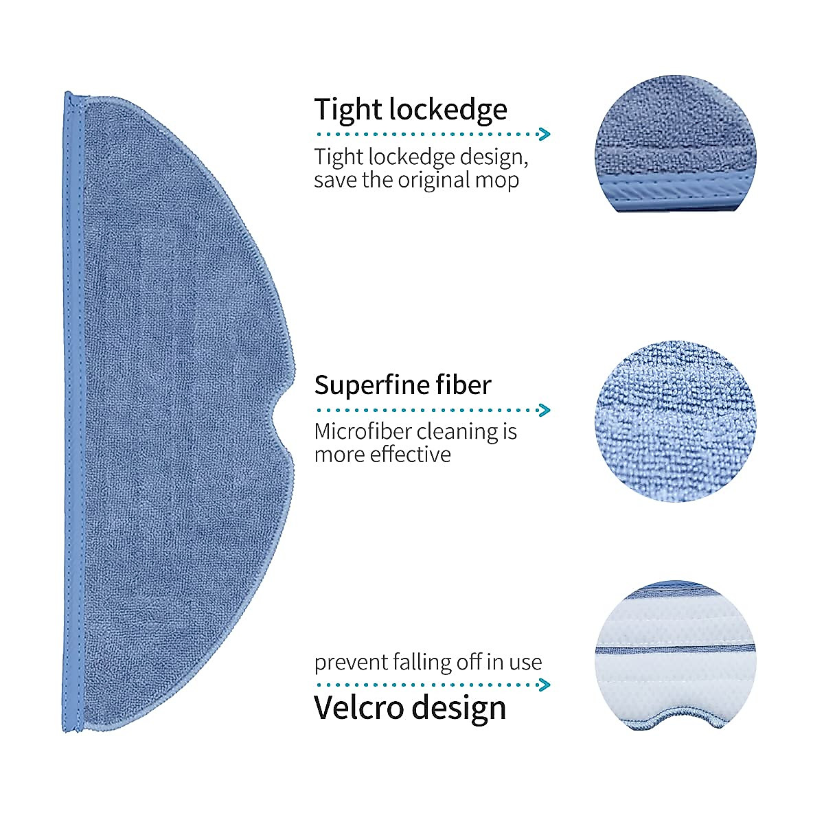 Home Times Vacuum Mop Replacement Pads for Roborock T7S T7S Plus S8/S8+/S7/S7MaxV,S7 MaxV Plus Reusable Hard Floor Cloth Expert Wet Replacement Microfiber Soft Pad (8)