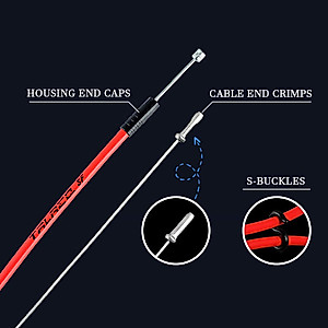 TRLREQ Universal Bicycle Shifter Cable Housing Set for Shimano Sram Derailleur/MTB Road Bike (Black)