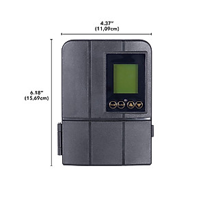 Sterno Home GL33050 12V 50W Low Voltage Landscape Lighting Transformer with Dusk-to-Dawn Timer, Grey