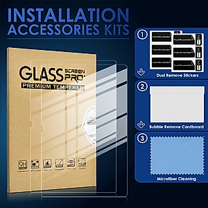 【2-PACK】DETUOSI Screen Protector for Samsung Galaxy Tab A8 10.5" 2022 (SM-X200/ X205/ X207), Ultra-Clear/Case Friendly/Touch Sensitive/Bubble Free/Anti-Scratch Mica Galaxy Tab A8 10.5" Tempered Glass