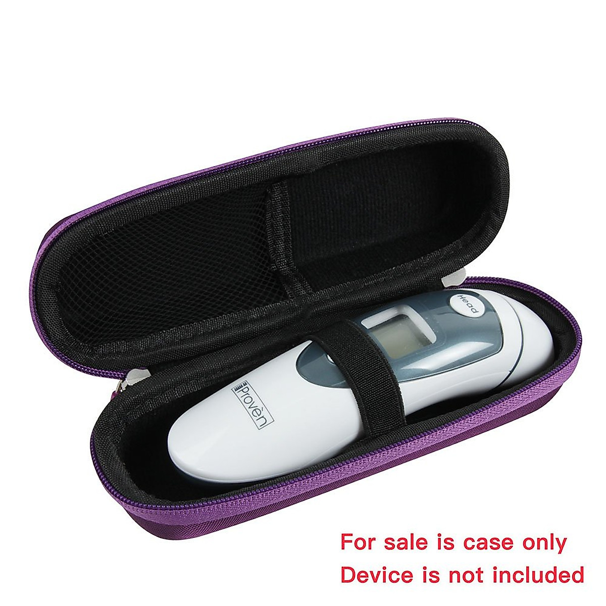 Hermitshell Travel case for [New 2020 Model] iProven DMT-489 / ANKOVO Thermometer for Fever - Forehead and Ear Thermometer (Purple) -Only Case