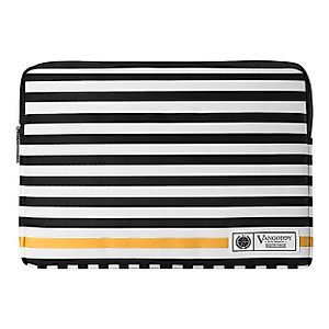 Slim Striped 12-inch Laptop Sleeve Compatible with Asus Laptop L210 E210, Chromebook C202 Flip C214, VivoBook Flip 12 S13, ZenBook 13 UX334 Flip S UX371 (Gold)