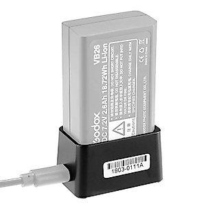 Godox VC26 USB Battery Charger DC 5V Input DC 8.4V Output for Charging Godox V1S V1C V1N V1F V1O V1P Round Head Flash Battery