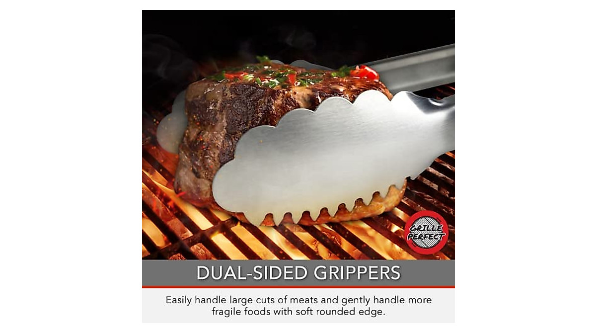 Extra Long Heavy Duty Grill Tongs - Perfect for BBQ