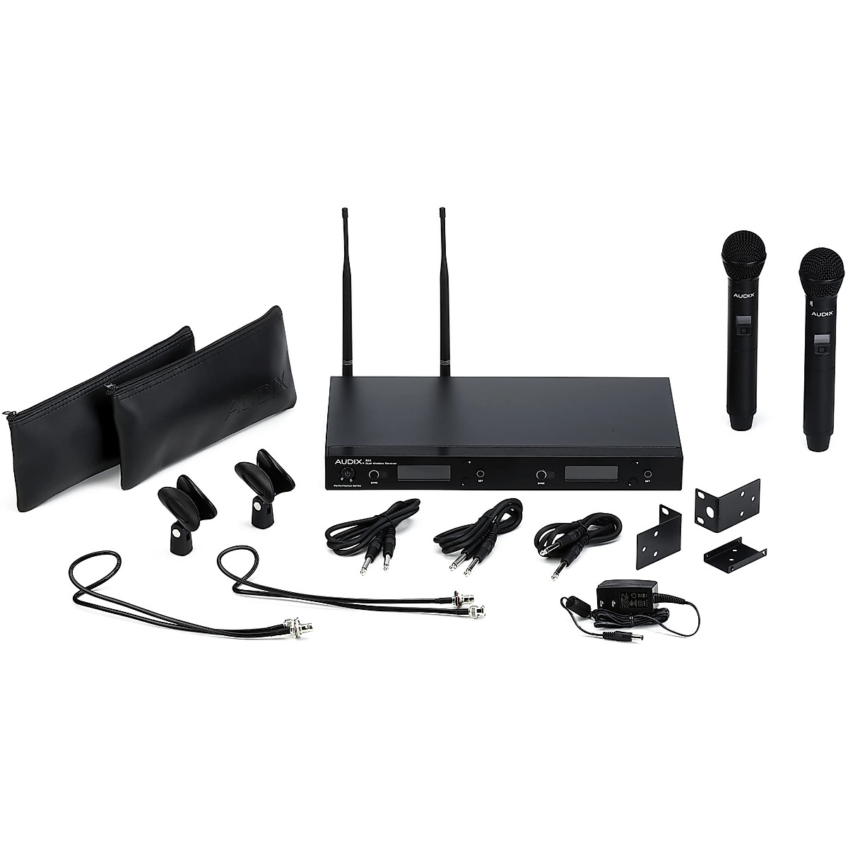 AUDIX AP42 OM2 Dual Handheld Wireless Microphone System for Musical Performances and Public Speaking - B Band