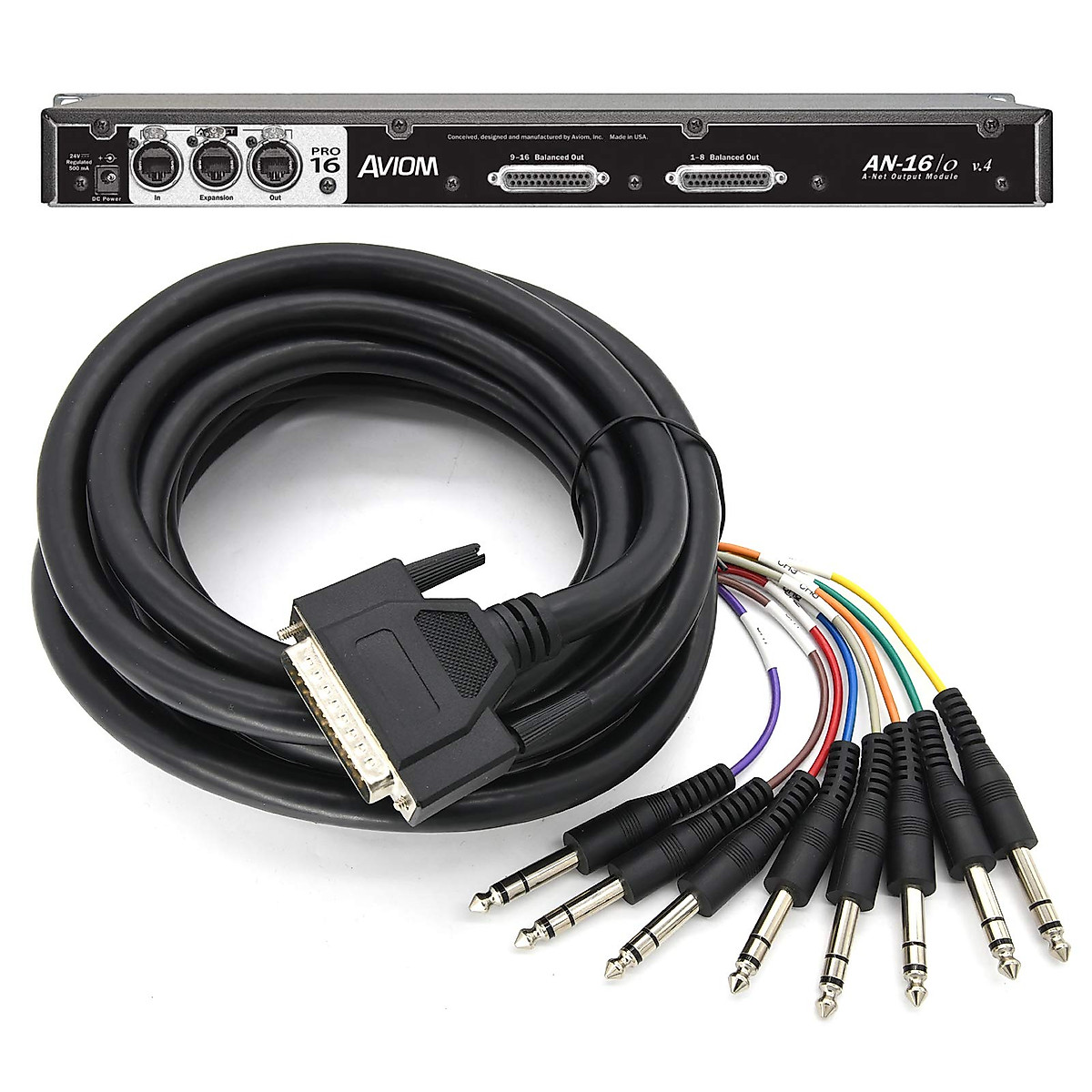 KEYHAO Balanced Snake DB25 to 1/4 inch TRS Analog Recorder Interface Cable 8 Channel (9.84 FT) 25-Pin