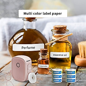 Label Maker Gap Tape 3 Rolls, Adapted Cable Label Print Paper Standard Laminated Office Labeling Tape Replacement, Oil Proof Waterproof Tearproof(White) (not Compatible with D110)