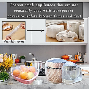 STAYWILD 30 PCS Kitchen Small Appliance Dust Covers,Disposable Thickened Plastic Cover for Air Fryer,Blender,Coffee Maker,Pressure Cooker & Slow Cooker