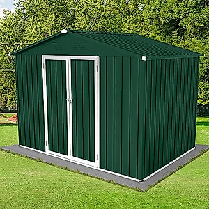 The Spacious Metal Outdoor Storage shed 8 feet x 6 feet | The Ideal Choice of The Door and Anti -Rust Steel | Backyard, Garden, Terrace