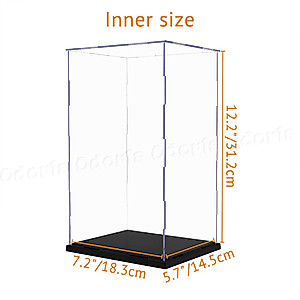 Odoria Clear Acrylic Assembly Required Display Box Case 12.2" High Dustproof Figure Display