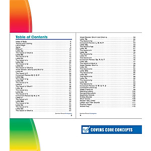 Spectrum Kindergarten Phonics Workbook, Ages 5 to 6, Kindergarten Phonics Workbooks, Letter Recognition, Alphabet Order, Vowel and Consonant Sound Practice - 144 Pages