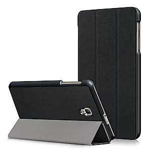 Kepuch Custer Case for Samsung Galaxy Tab A 8.0 2017 T380 T385, PU Leather Case Cover for Samsung Galaxy Tab A 8.0 2017 T380 T385 - Black