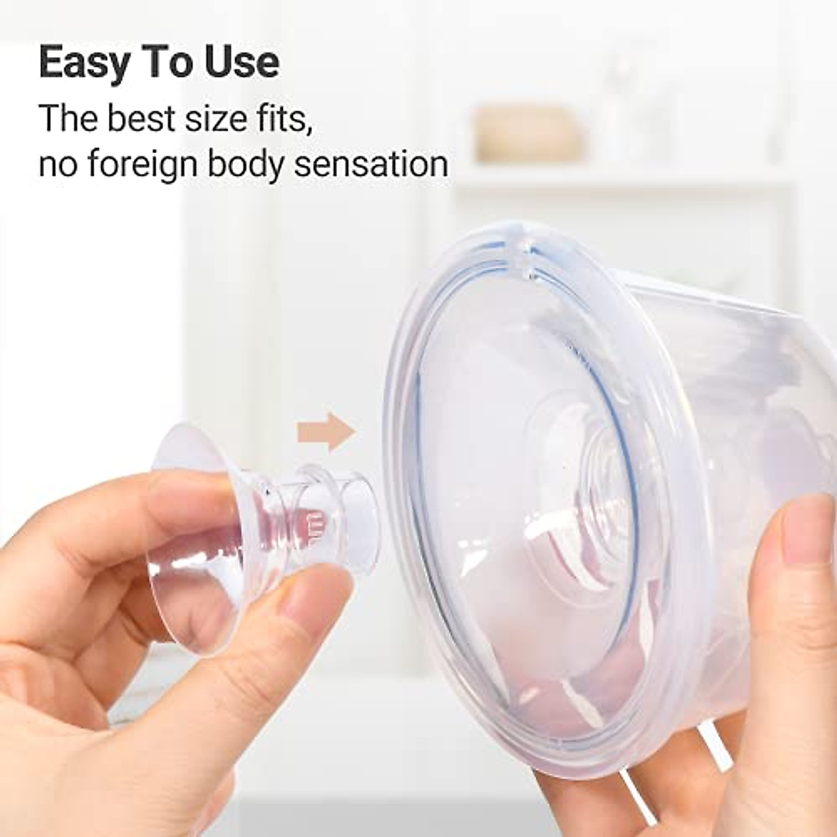 Momcozy Flange Insert 19mm Compatible with S9/S12 Series Wearable Breastpump, Wearable Breast Pump Shield/Flange Insert, Pump S9/S12 Parts Replace (19mm)