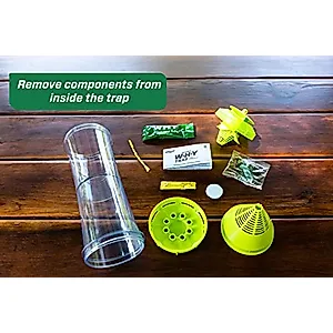 RESCUE! WHY Trap for Wasps, Hornets, & Yellowjackets – Hanging Outdoor Trap - 3 Traps