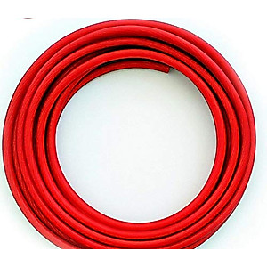 PAKA TOOLS 8 Gauge 25ft Red Power/Ground Wire True Spec and Soft Touch Cable