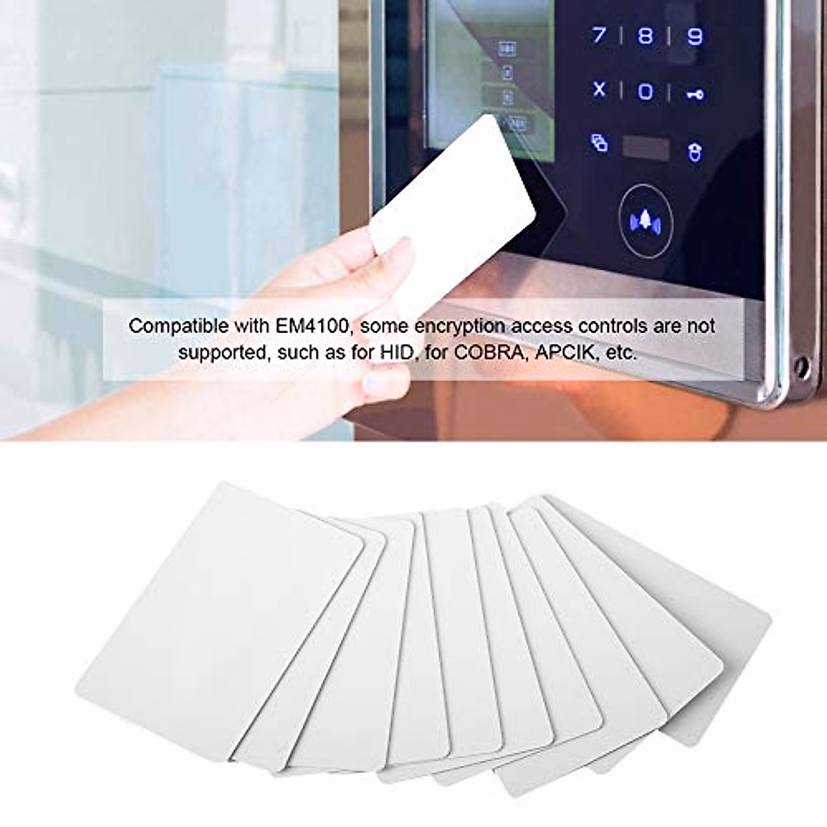 Blank White PVC Cards Plastic, Contactless 125kHz Smart RFID Proximity ID Card Read-only Access Card (100pcs/Set)