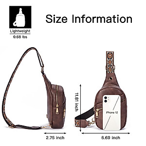 Telena Sling Bag for Women Crossbody Fanny Packs for Women Fashion Waist Bag with Adjustable Strap