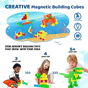 Hiwawind Magnetic Blocks 30pcs, Toddler Toys for Boys and Girls,Large 1.18 Inch Magnet Building Toys,Creative STEM Montessori Sensory Toys, Magnet Toys for Kids Age 3 4 5 6 7 8 Year Old