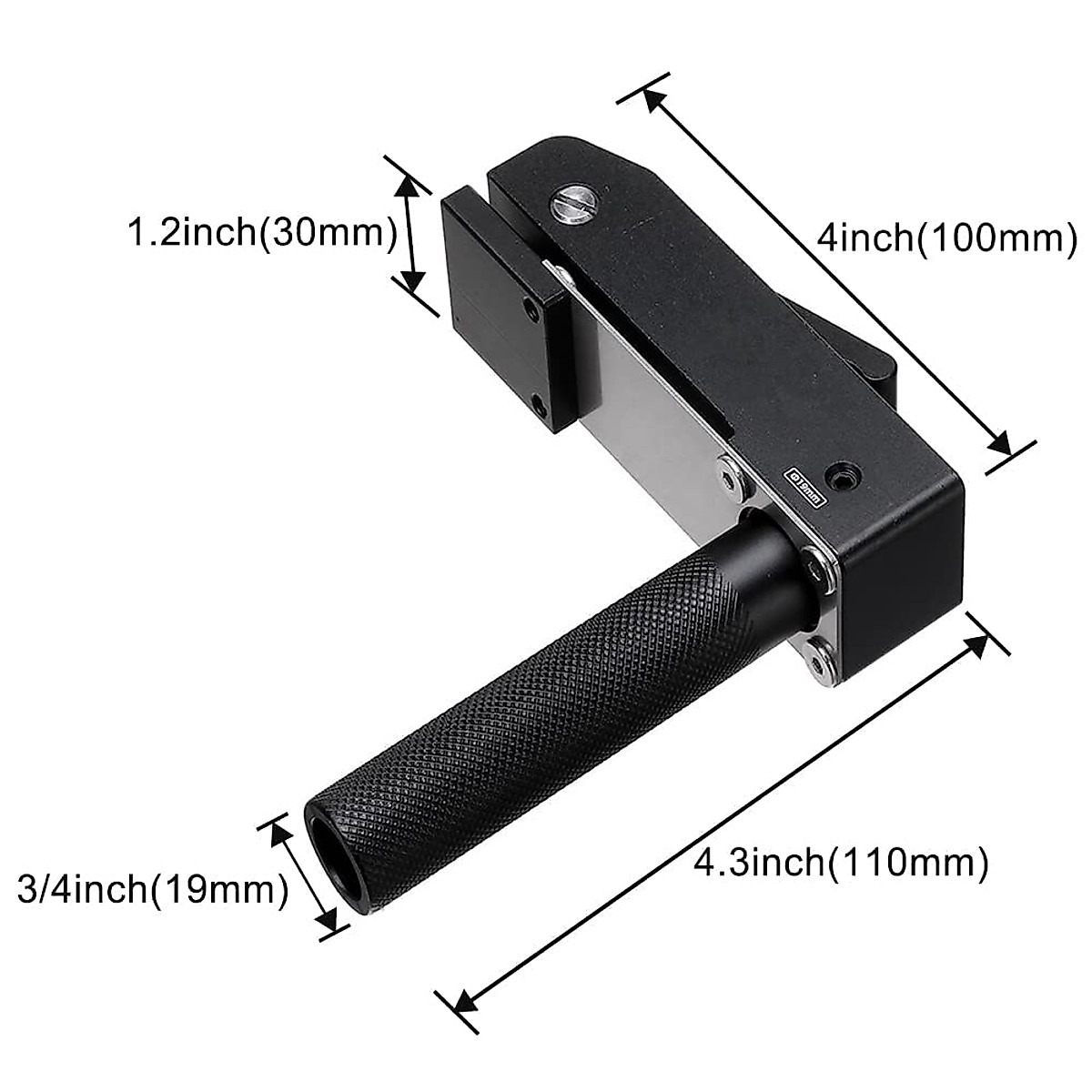 DDWT 2 Pack MFT Style Hold Down Clamp Bench Dog Clamp 3/4 Inch Dog Hole Clamp Woodworking Benchtop Quick Clamps Aluminum Alloy (19mm)