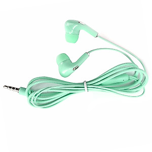 TQKLSM Wired Earbud Headphone 3.5mm Sports Earphone Universal HiFi Music Bass Earbud Headphone with Mic(Groente)