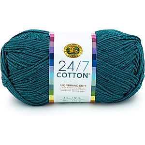 Lion Brand Yarn - 24/7 Cotton - 6 Skein Assortment (Ocean)