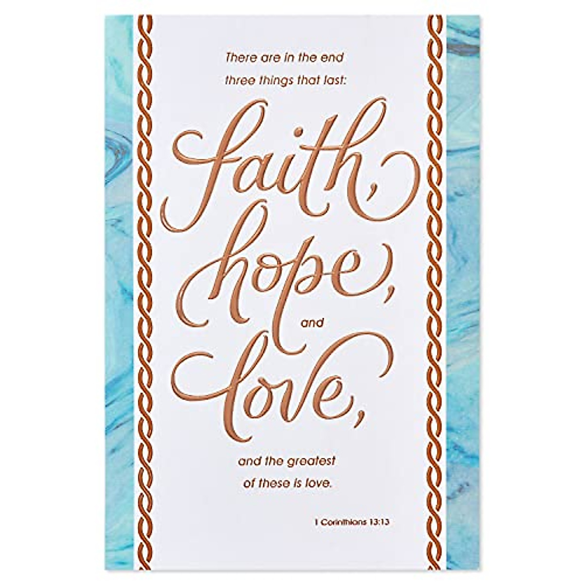 American Greetings Religious Sympathy Card (Faith, Hope, and Love)