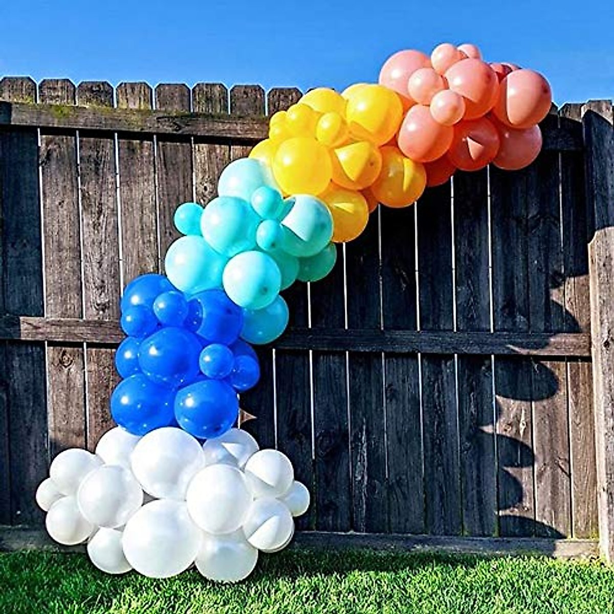 100Pcs Rainbow Party Balloon Garland & Arch Kit-100pcs Latex Balloons, 16 Feets Arch Balloon Decorating Strip for Baby Shower Birthday Wedding Party Backdrop
